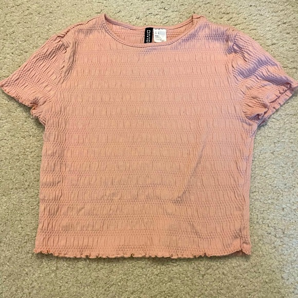H&M | Tops | Light Pink Basic Crop Top | Poshmark